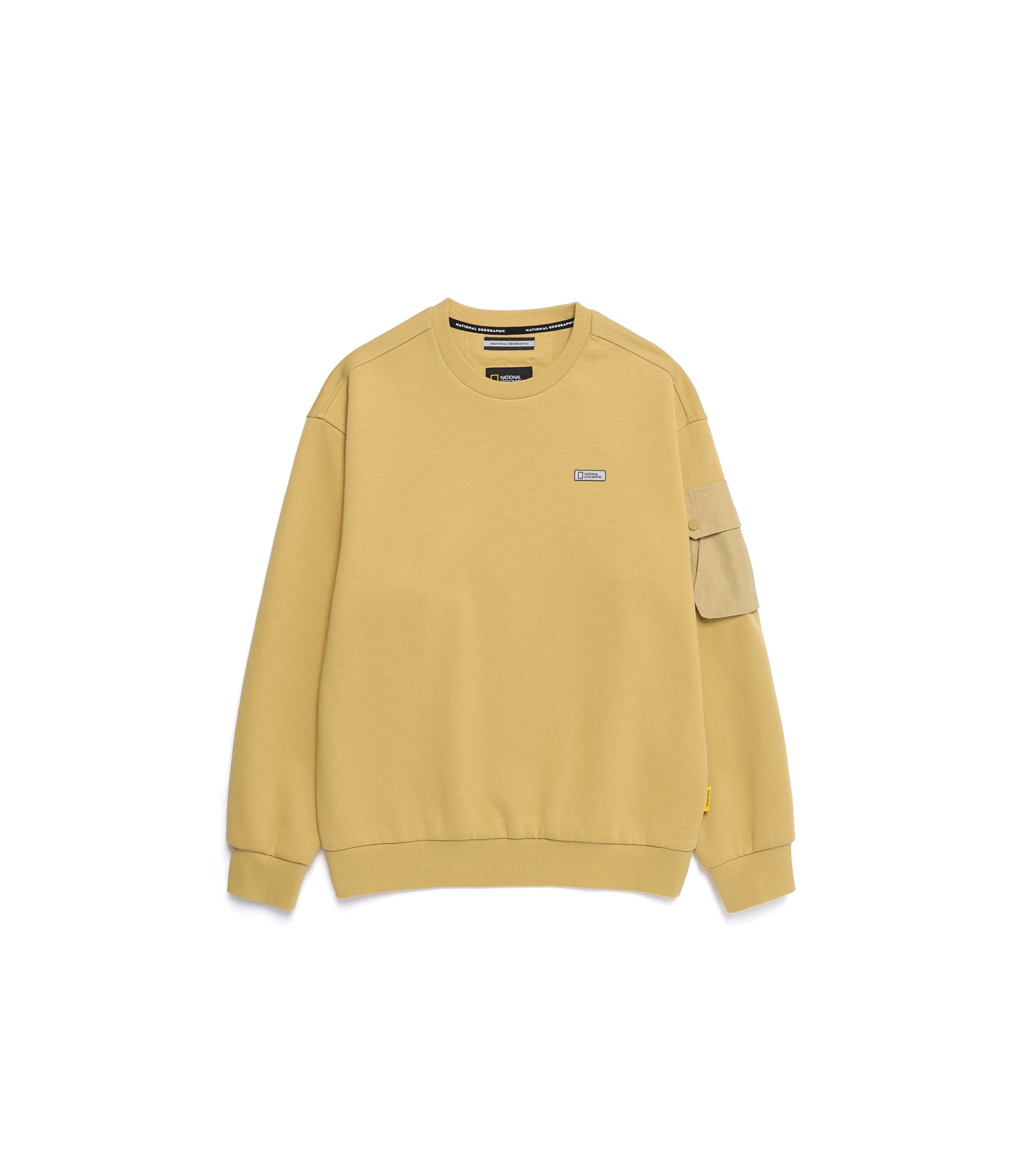 Unisex NRN Sleeve Pocket Semi-Over Fit SweatshirtGREEN OLIVE