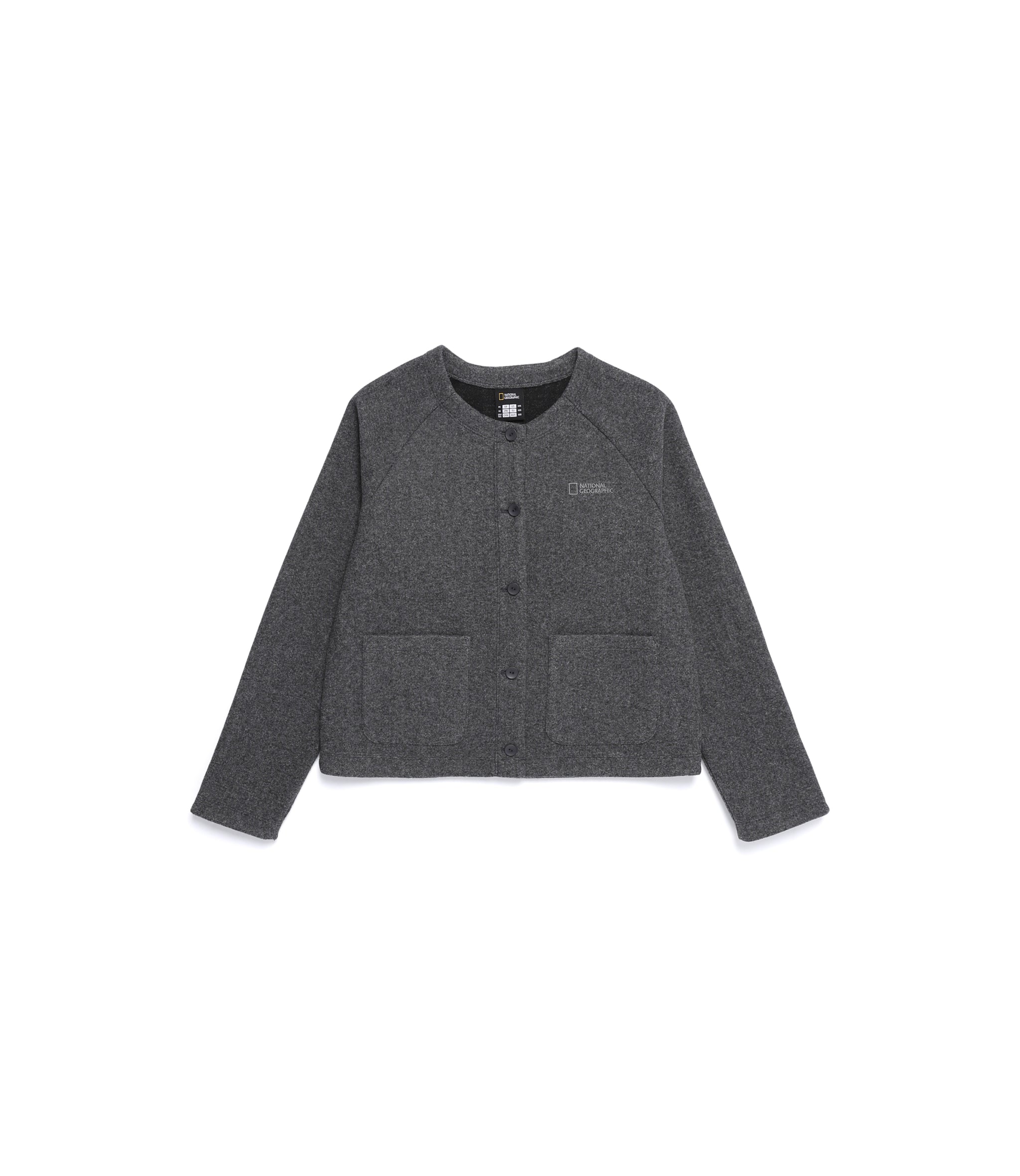 Women's Gliese Round-Neck Cardigan CHARCOAL | National Geographic MY